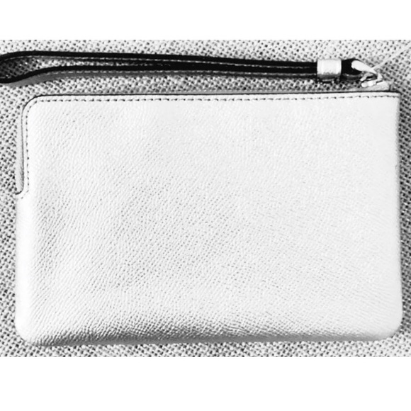 Coach | Bags | Coach Nwt Metallic Silver Wristlet | Poshmark